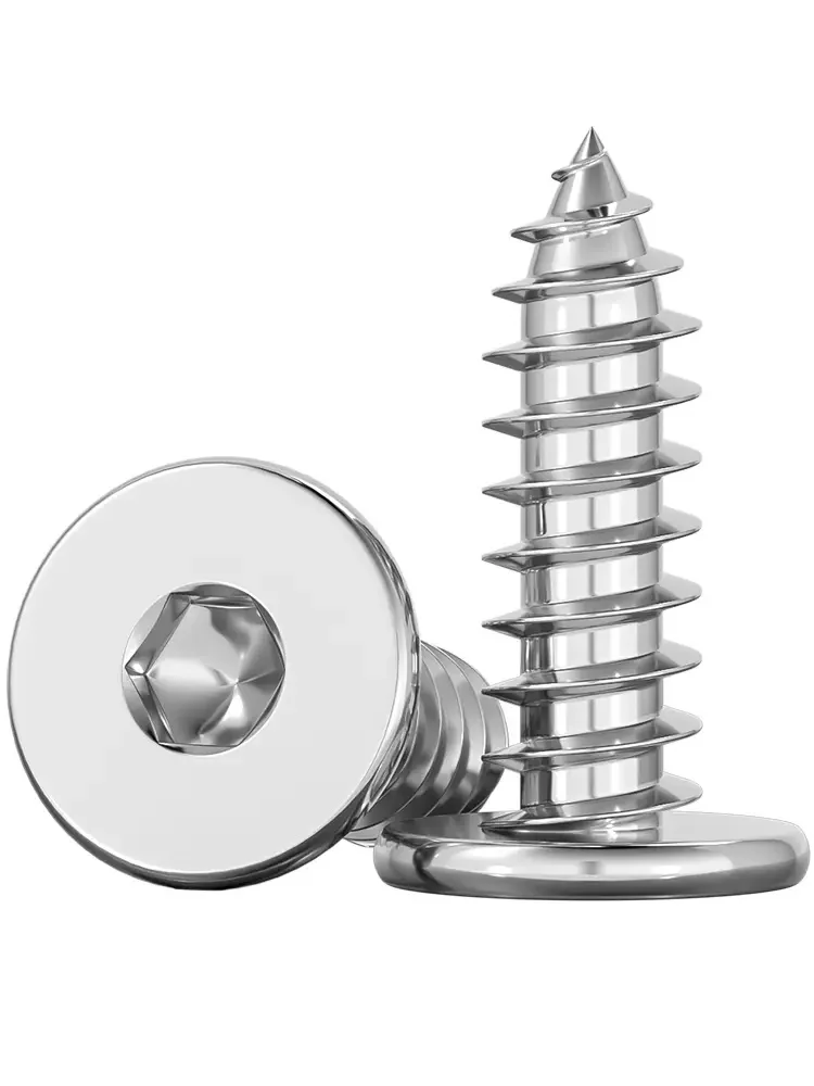 CA-304-Stainless-Steel-Large-Flat-Head-Hex-Hexagon-Socket-Tapping-Screw ...
