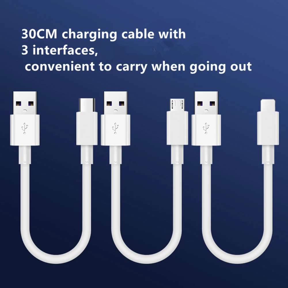 10Pcs-Type-C-Micro-USB-Cable-30cm-Short-Fast-Charging-For-Samsung ...