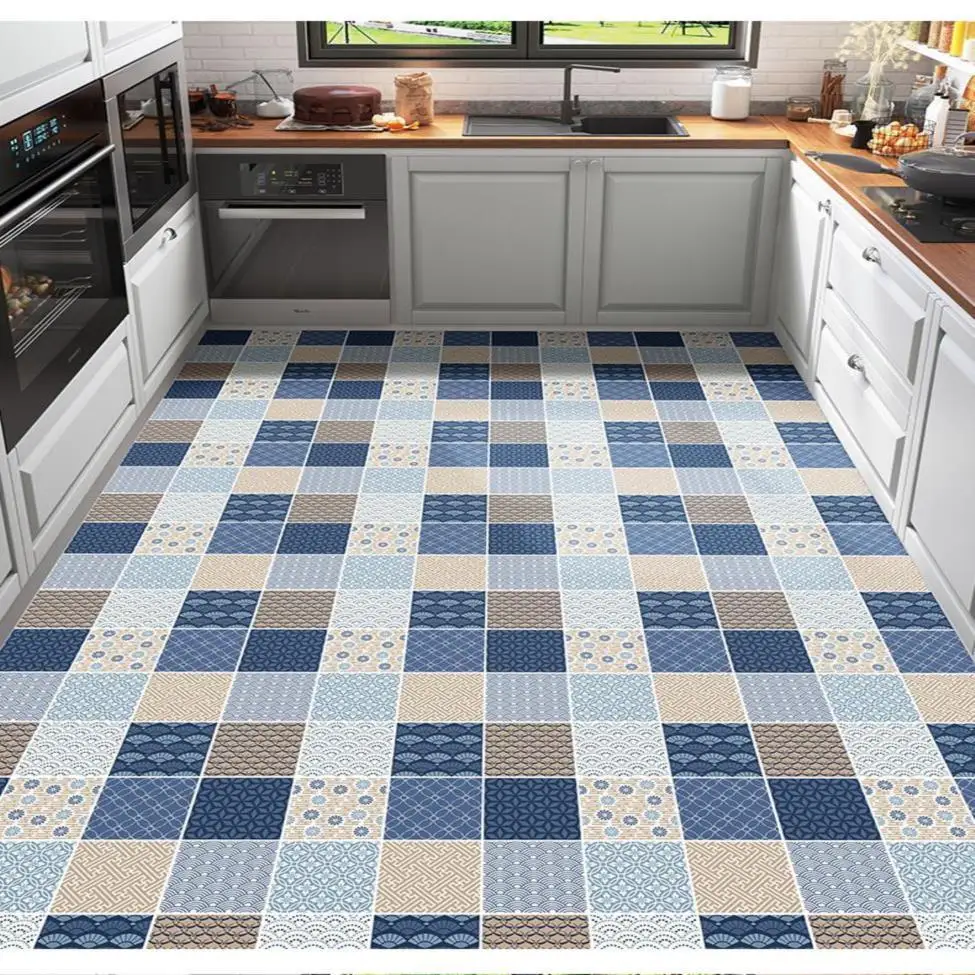 Kitchen-PVC-Carpet-Balcony-Waterproof-Leather-Large-Area-Rug-Living ...