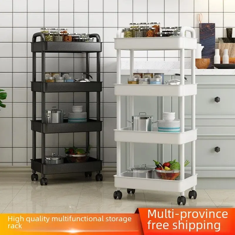 Kitchen-Small-Push-Cart-Living-Room-Snack-Book-Toy-Storage-Rack ...