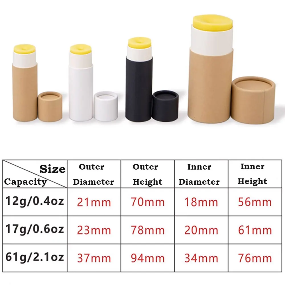 H-50PCS-Kraft-Paper-Push-Up-Tubes-Cylindrical-Packaging-Lip-Balm-Paper ...
