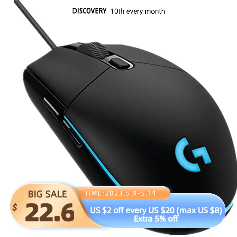 Logitech ratón óptico G102 LIGHTSYNC para juegos, 8.000 DPI, 16,8 M ...