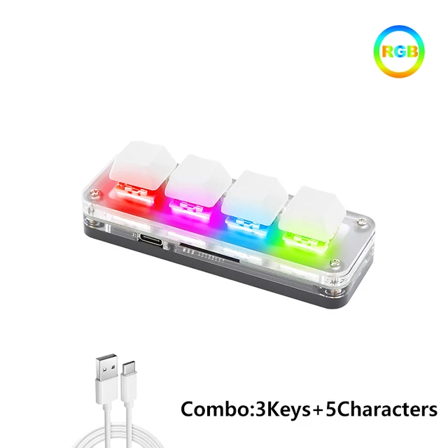 Mini Programmable Mechanical Macro Keyboard USB Bluetooth RGB Gaming Custom Hotswap Keyboard ...