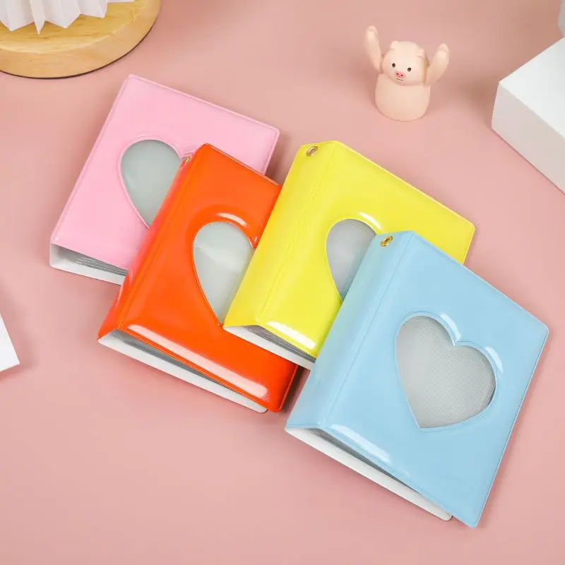 3-Inch-Photocard-Holder-Heart-Love-Hollow-Photo-Album-32-Pockets-Card ...