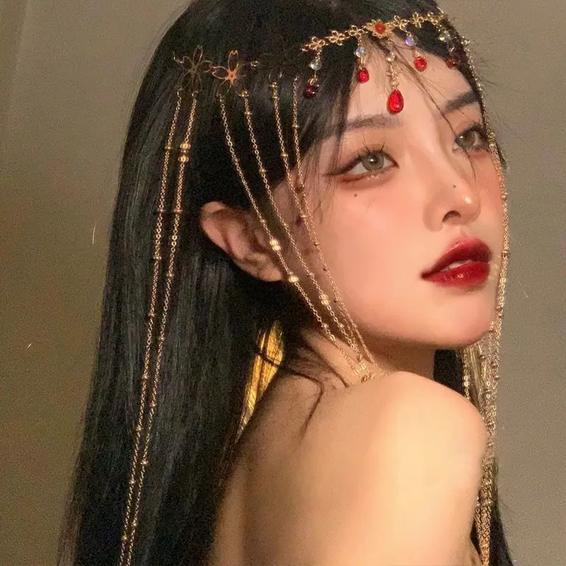 Long-Tassel-Wedding-Headpiece-Bridal-Head-Chain-Hair-Jewelry-for-Women ...