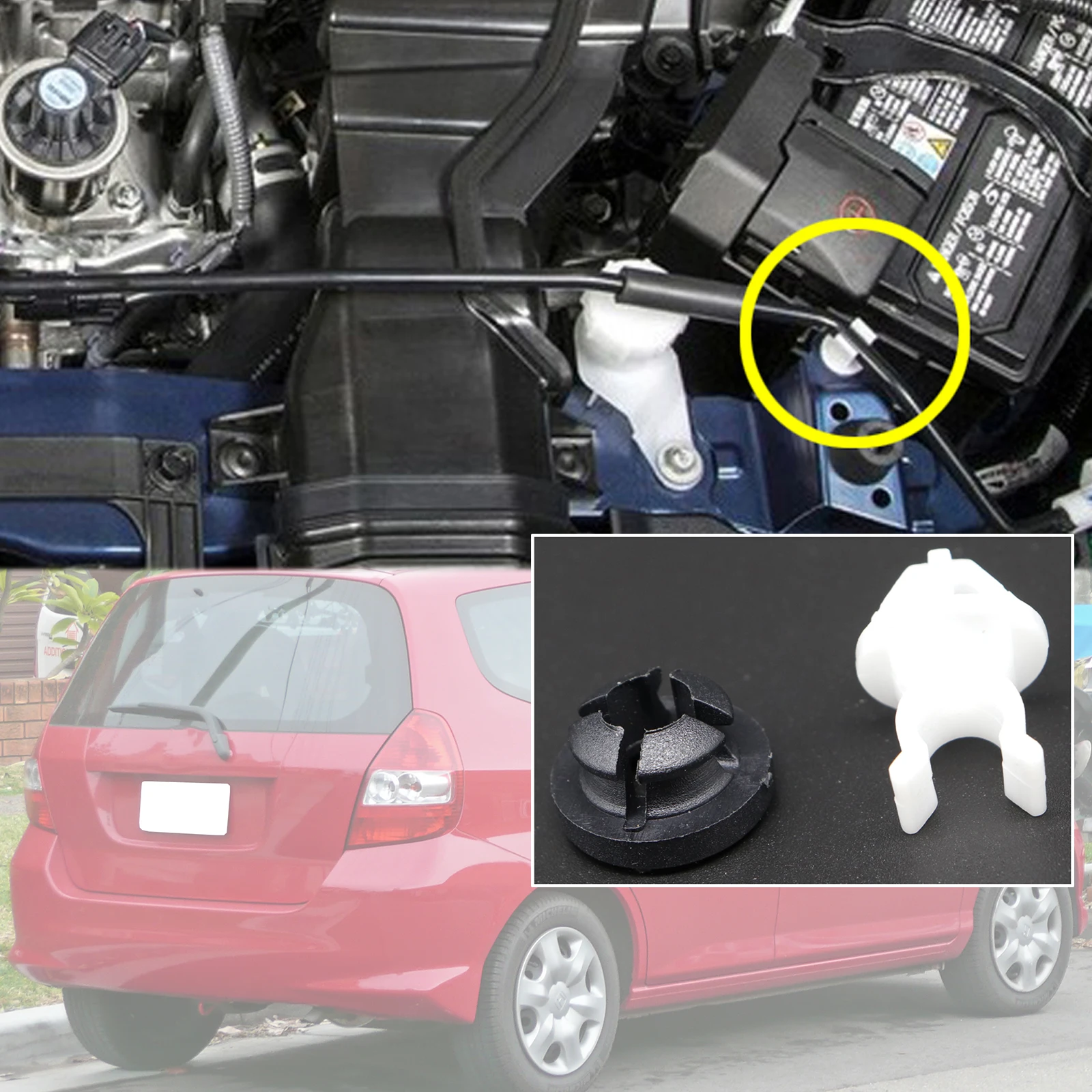 For Honda Jazz Fit GD3 GD1 Car Hood Bonnet Rod Support Clip Grommet ...