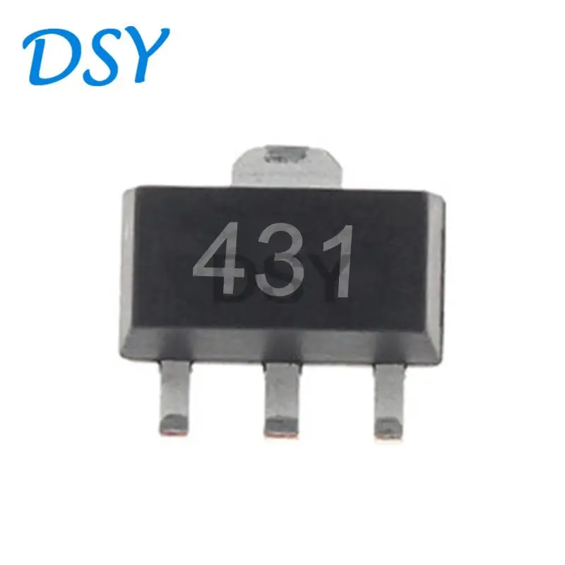 50PCS TL431 431 SOT 89 SMD Triode Precision Supply Voltage Voltage ...