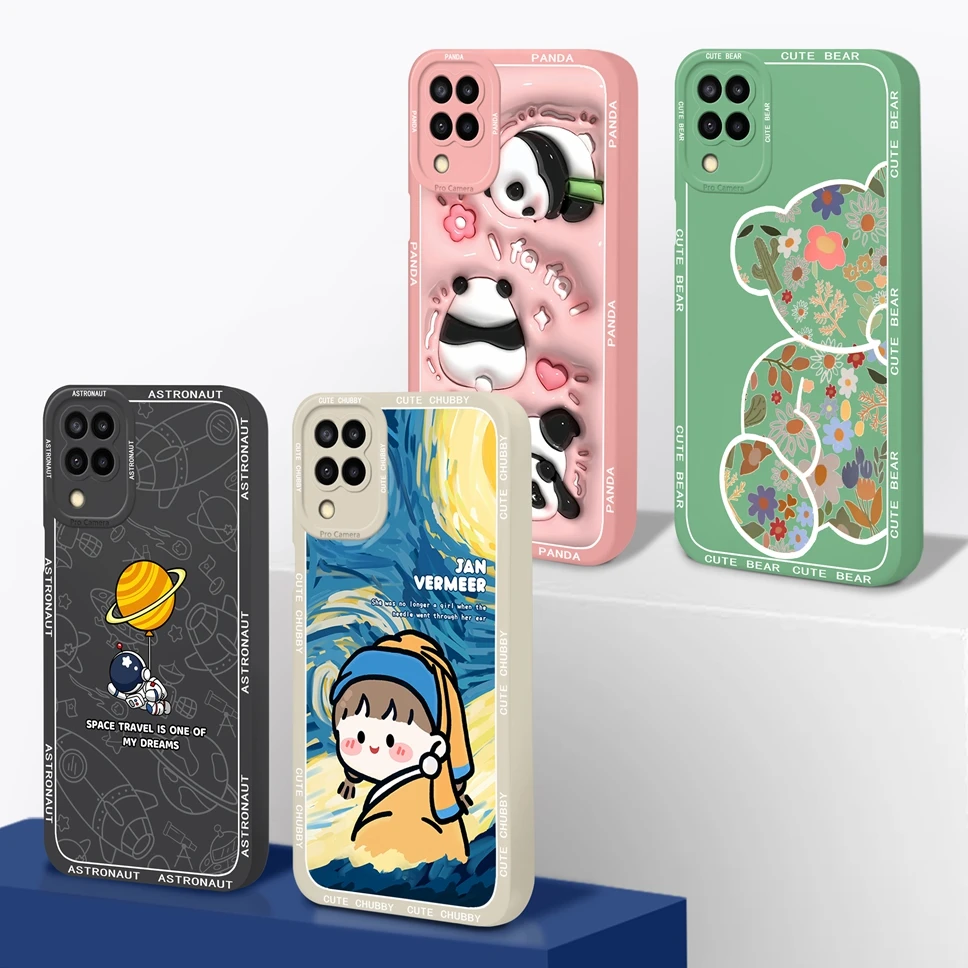 For-Samsung-Galaxy-M12-A12-F12-Phone-Cases-Silicone-Protective-Back ...