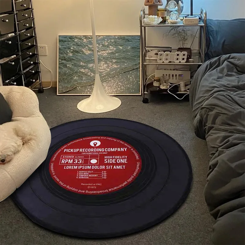 Record-Music-CD-Rugs-Round-Game-Chair-Floor-Mat-Bedroom-Decorations ...