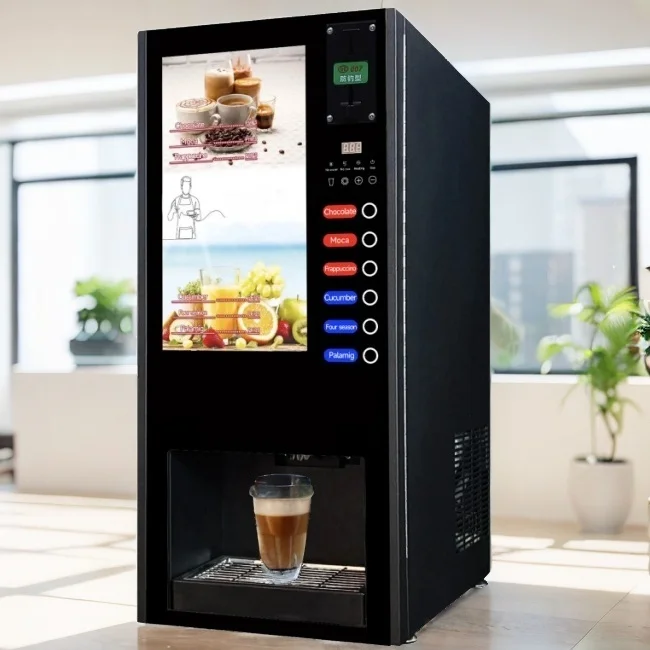 Commercial Use Coin-operated 3 Hot 3 Cold Espresso Coffee Maker Machine ...