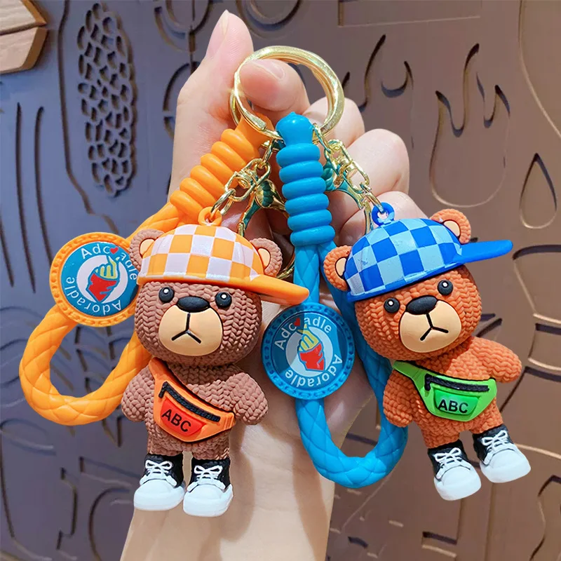 Cartoon-Sport-Style-Knitted-Bear-Keychain-for-Couple-Fashion-Bag-PVC ...