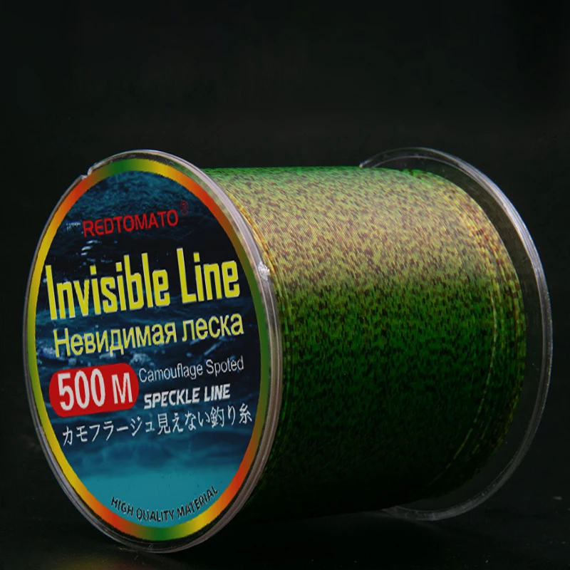 500m-Camouflage-Invisible-Fishing-Line-Monofilament-Nylon-Spoted-Bionic ...