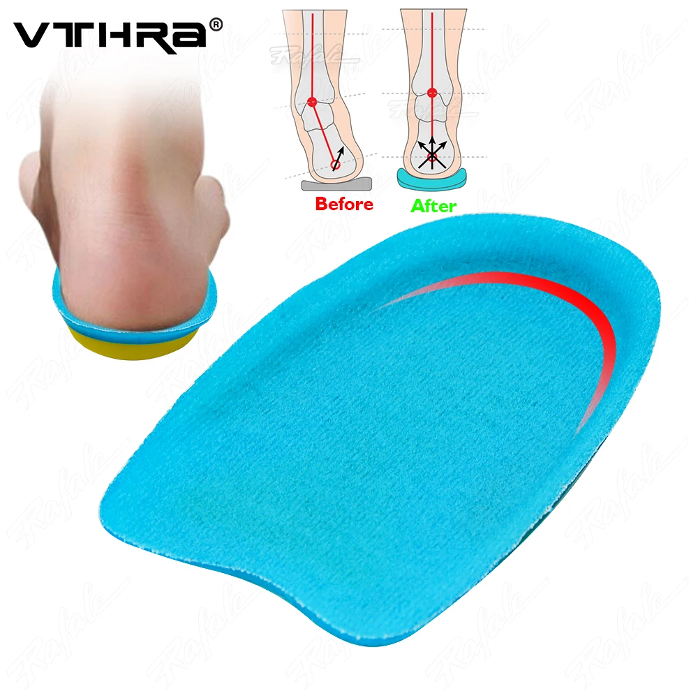 VTHRA-Silicone-Gel-Heel-Spur-Pads-Half-Insole-for-Foot-Plantar ...
