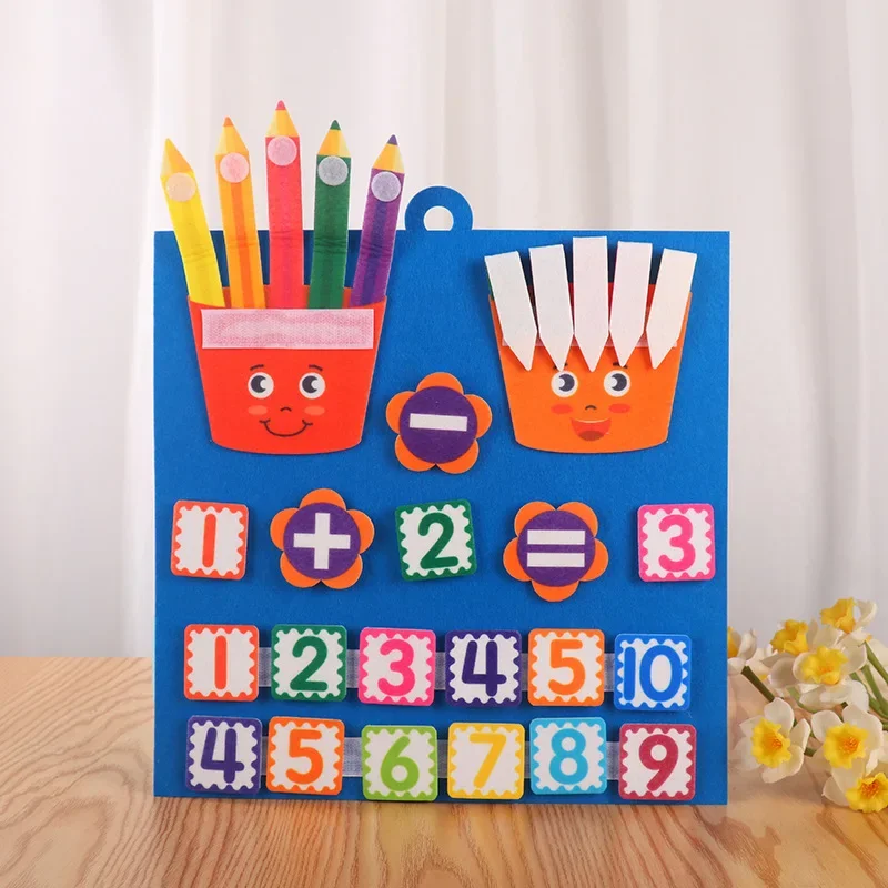 Math Toddler Montessori Mathematics Felt Finger Numbers Children ...
