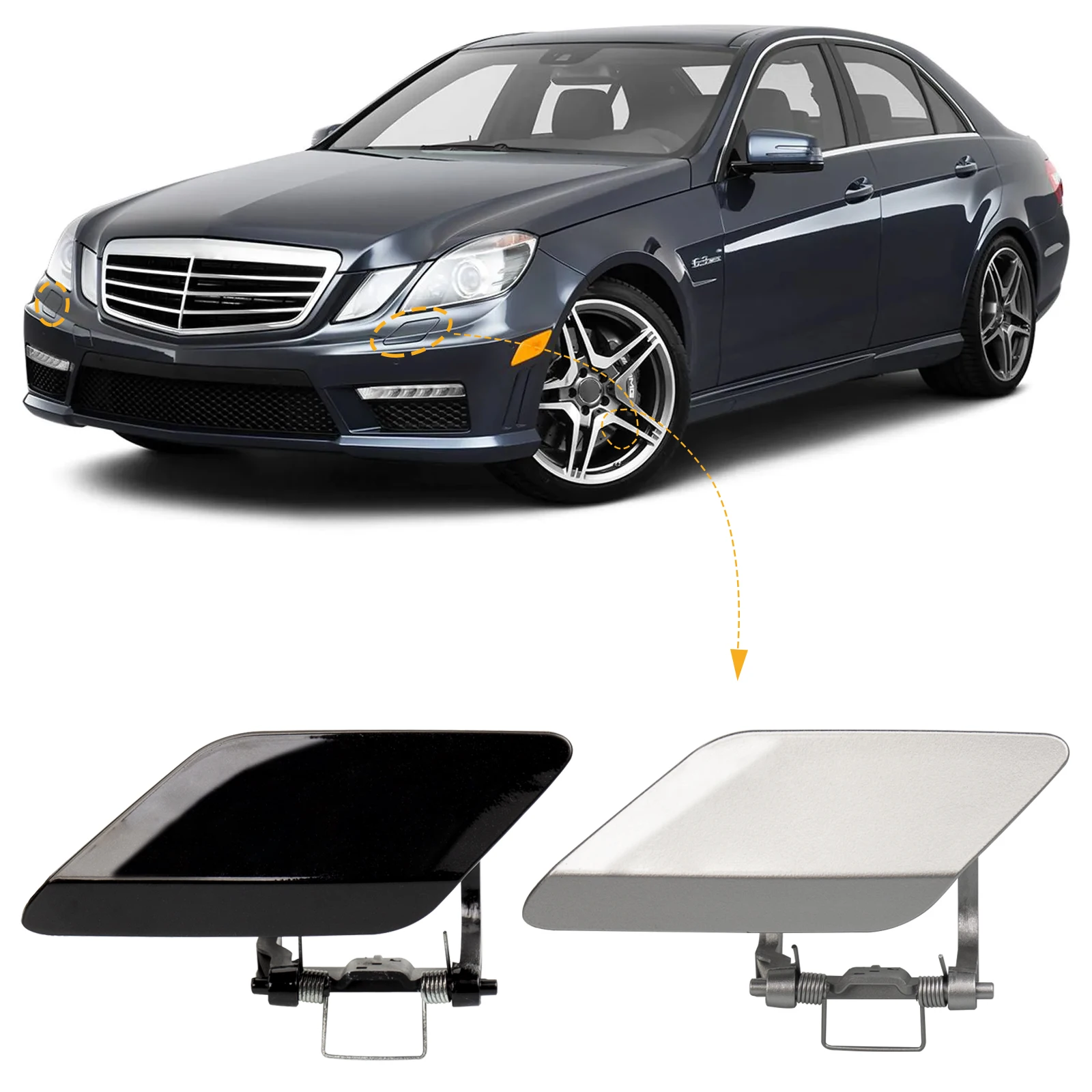 Front-Bumper-Headlight-Washer-Spray-Cover-Cap-For-Mercedes-Benz-E-Class ...