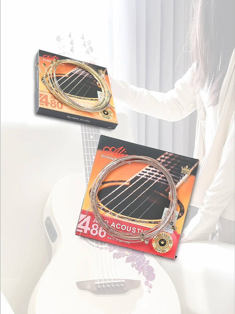 Alice Acoustic Guitar Strings Series 11-52/12-53 High-Carbon Steel Core ...