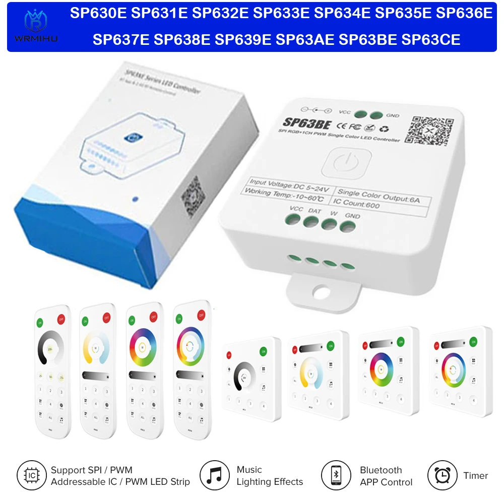 5v-24v Sp630e All In One Bt Music Led Controller 5ch Smd5050 Ws2811 ...