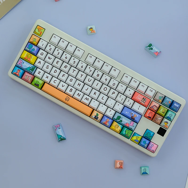 imaginary-Cartoon-Character-Keycap-DYE-SUB-129-Keys-Cherry-Profile-PBT ...