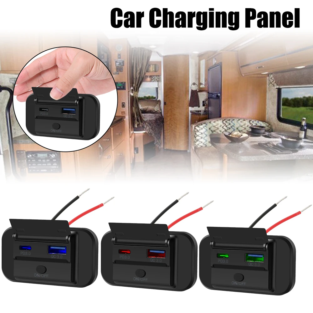 12V-24V-Socket-Adapter-Car-Charger-For-Motorcycle-Camper-Truck-ATV-Boat ...