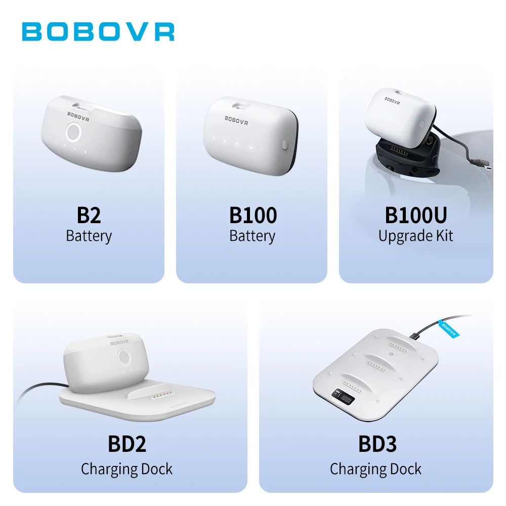 BOBOVR Bateria B2/Bateria B100/B100U Kit de atualização/Dock de ...