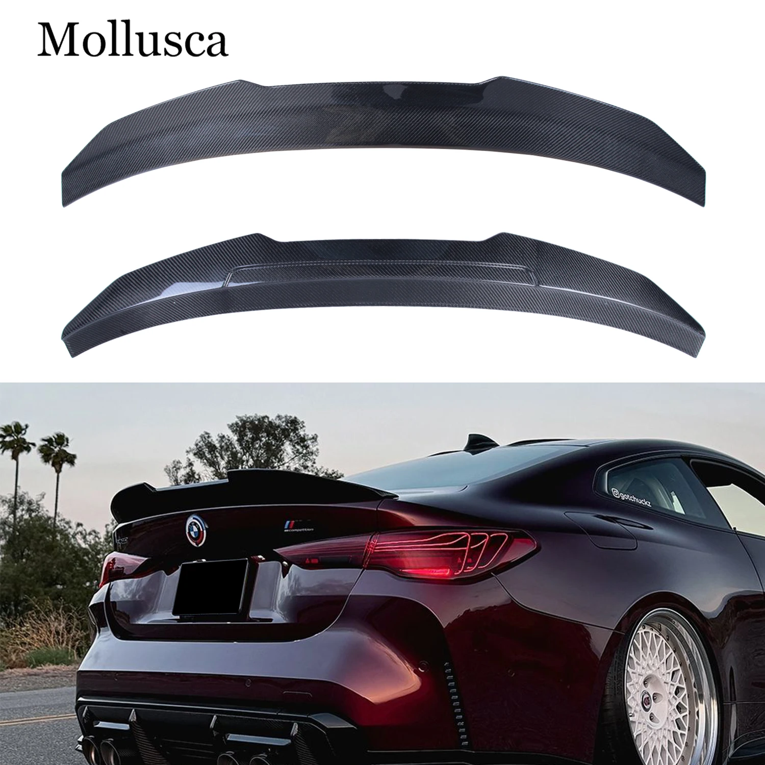 For BMW 4 Series G22 Coupe/M4 G82 PSM Style Carbon fiber Rear Spoiler ...