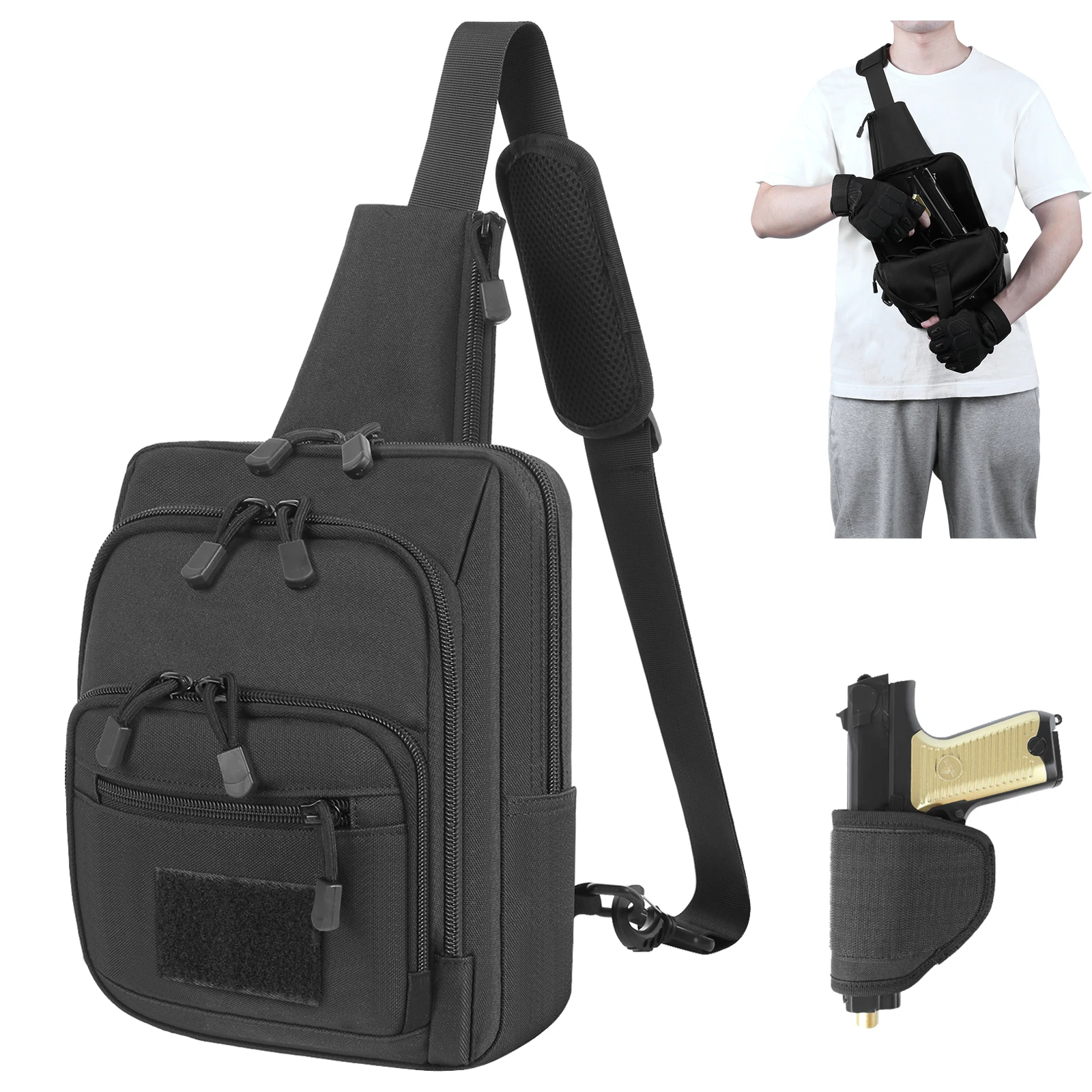 Tactical Gun Bag Military Shoulder Strap Bag Hunting Gun Holster Pouch ...