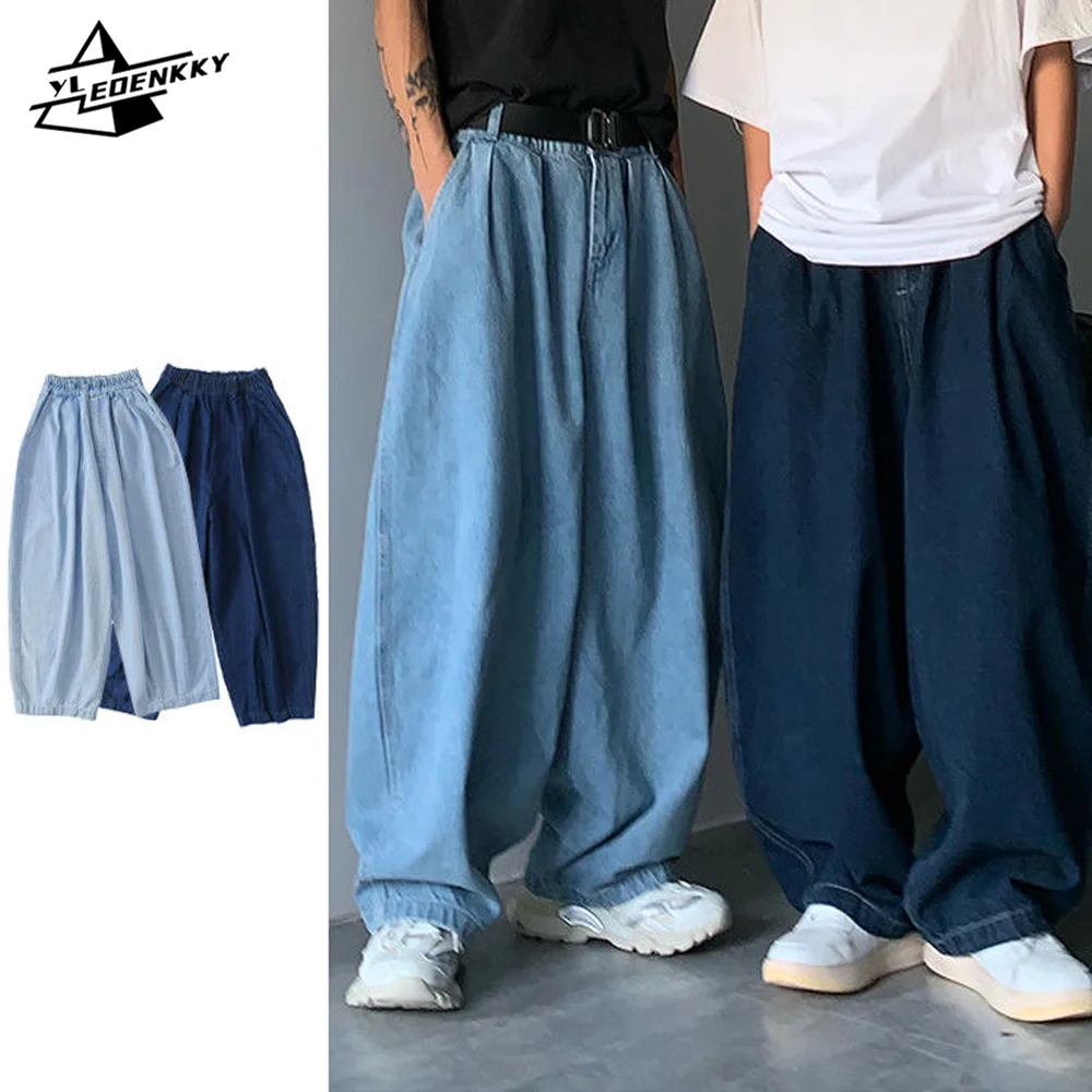 Japanese-Loose-fitting-Jeans-Men-Women-Summer-Casual-Wide-leg-Straight ...
