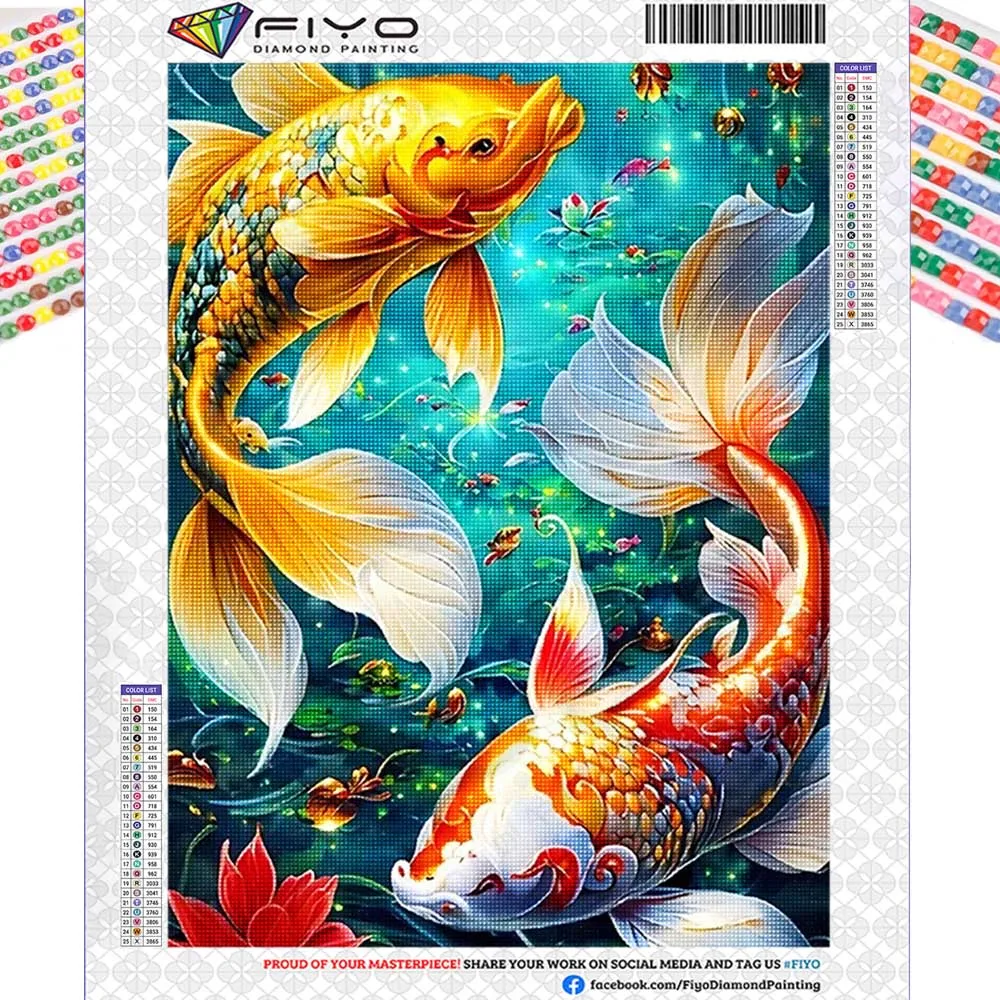 Diamond-Painting-Kit-Koi-Fish-New-Collection-2024-Diamond-Mosaic-5D-DIY ...