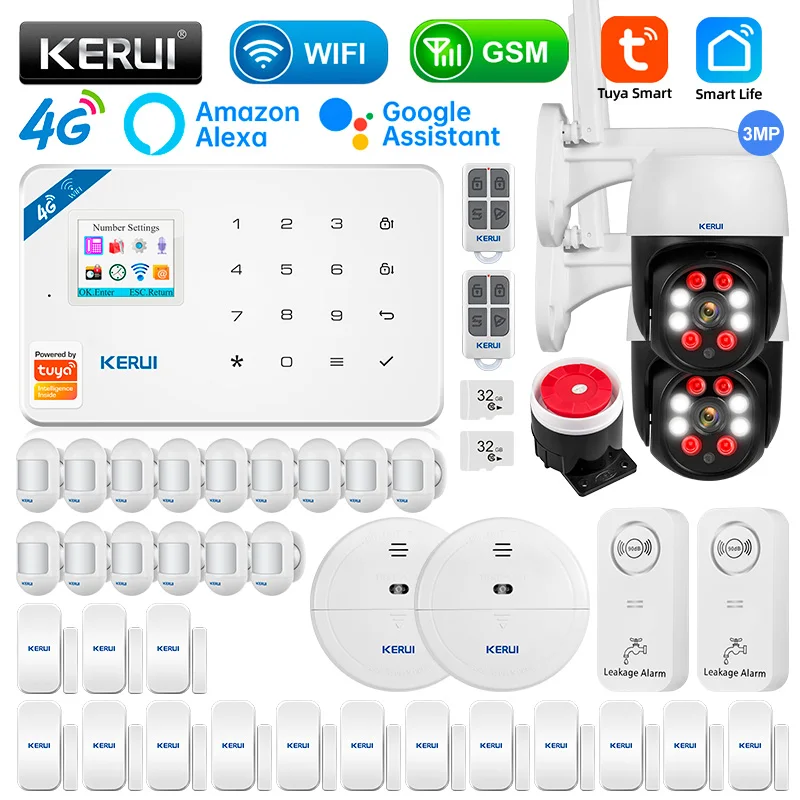 KERUI-W184-Tuya-Security-Protection-Smart-Home-GSM-4G-WIFI-Alarms-Anti-Theft-Security-Alarm ...