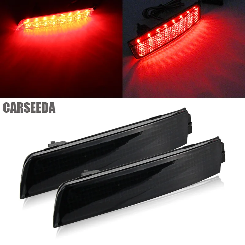 2Pcs LED Car Rear Bumper Reflector Tail Brake Light Fog Backup Lamp For ...