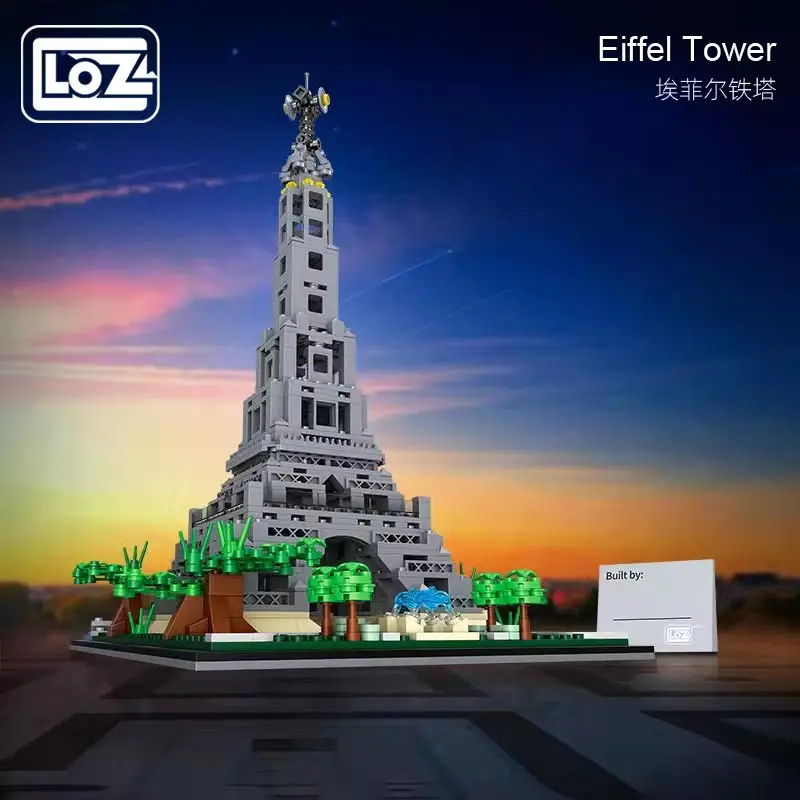 LOZ-Lizhi-Eiffel-Tower-Mini-small-particle-building-blocks-famous-buildings-three-dimensional ...