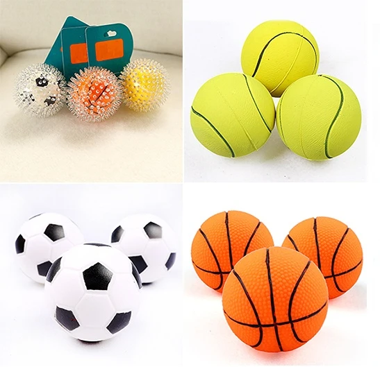 1pcs Diameter 6cm Squeaky Pet Dog Ball Toys for Small Dogs Rubber Chew ...
