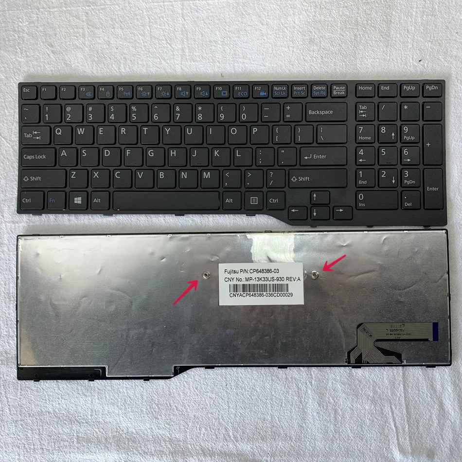 US Laptop Keyboard For Fujitsu Lifebook A544 AH544 A555 AH564 AH574 ...