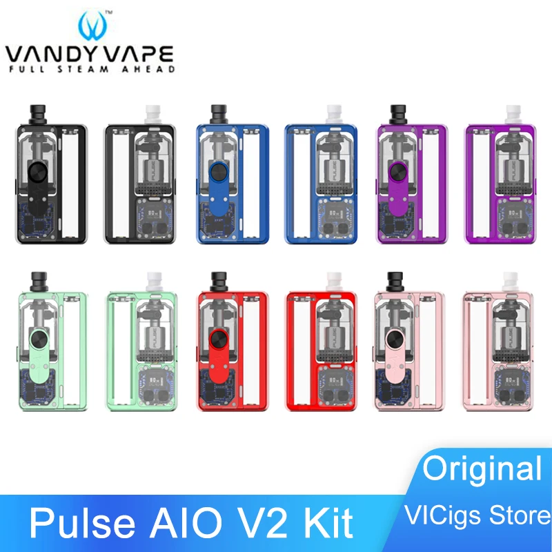 Original Vandy Vape Pulse AIO V2 Kit 80W Honeycomb Airflow Mod 6ml Side ...