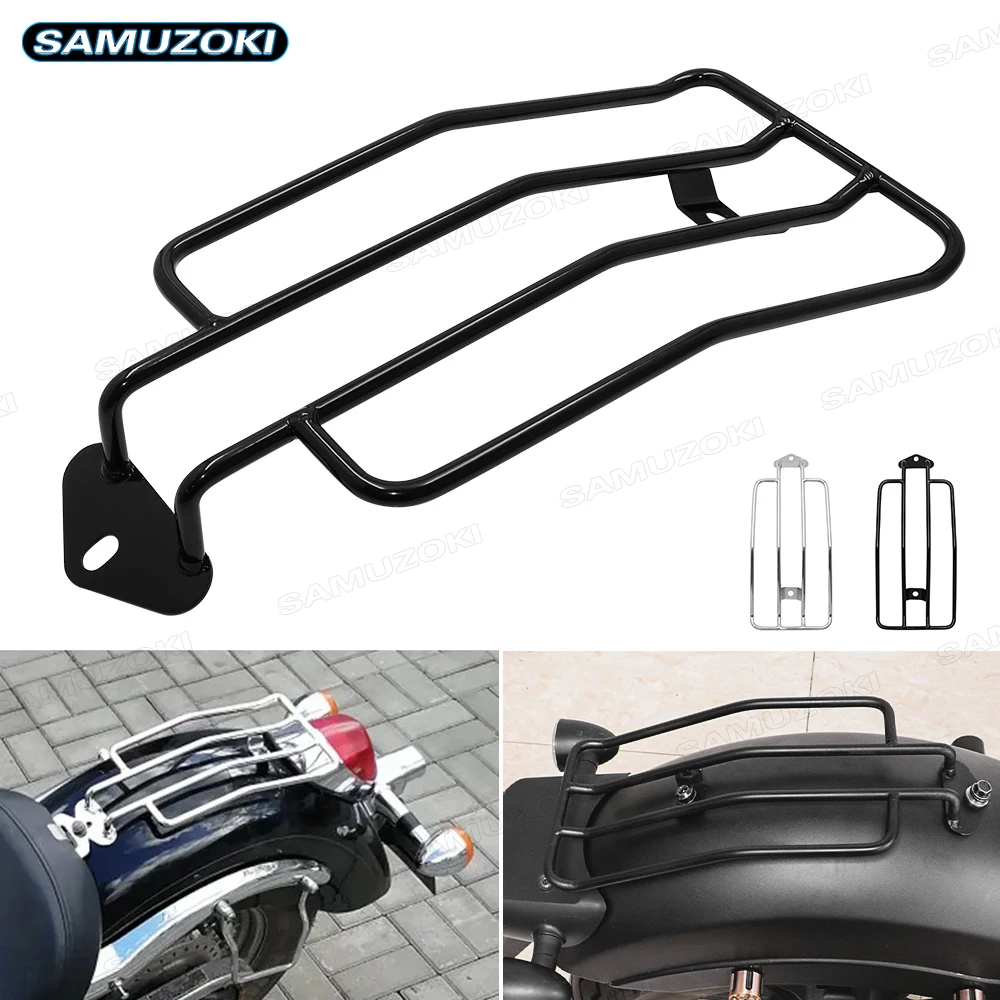 Motorcycle-Rear-Solo-Fender-Seat-Luggage-Rack-Support-Shelf-For-Harley ...