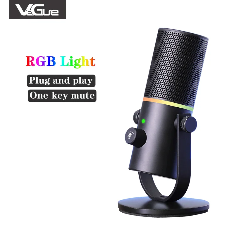 Vegue RGB Lighting Live Stage Recording Podcast Studio Microfone Vocal ...