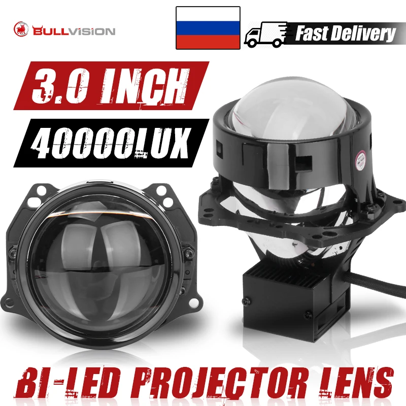 2X-Bullvision-3-Inch-42000LM-Angel-Eyes-Car-Lights-Bi-LED-Projector ...