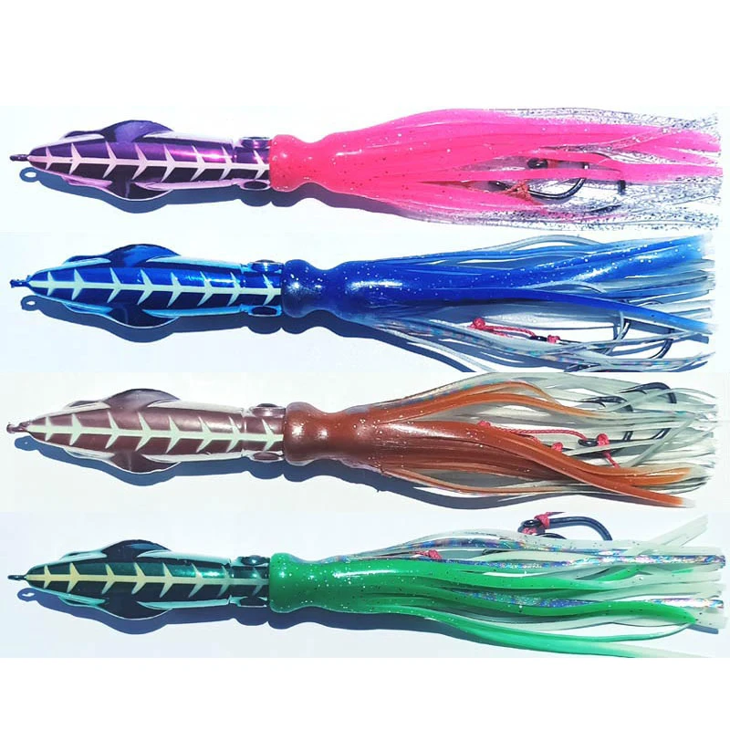 1pc-60g100g120g150g200g-Metal-Head-Octopus-Skirt-Jig-Kingfish-Snapper ...