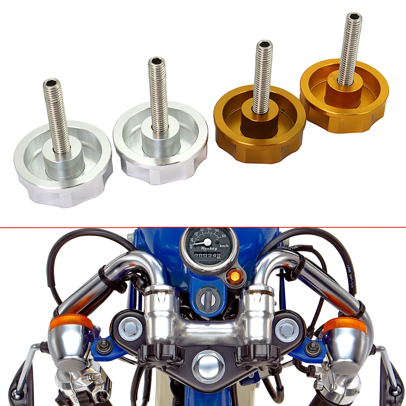 CNC-Split-Handle-bar-Clamp-Screw-fit-for-Monkey-bike-Honda-Z50-Z50J ...
