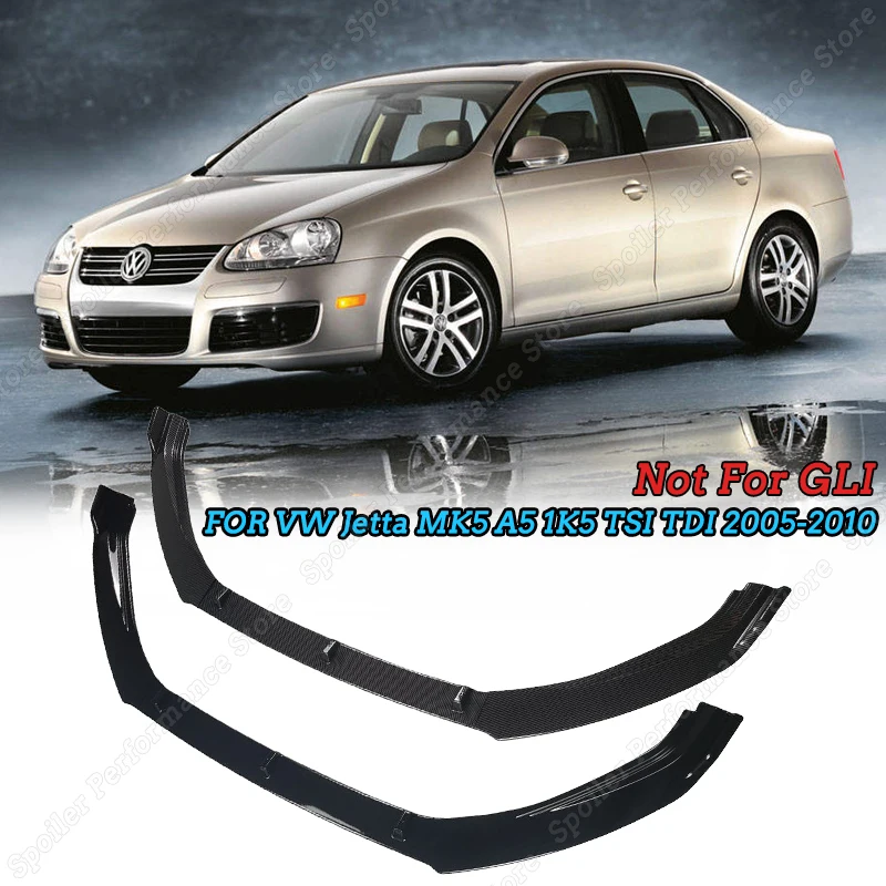 For-Volkswagen-VW-Jetta-MK5-A5-1K5-TSI-TDI-Front-Bumper-Lip-Splitter ...