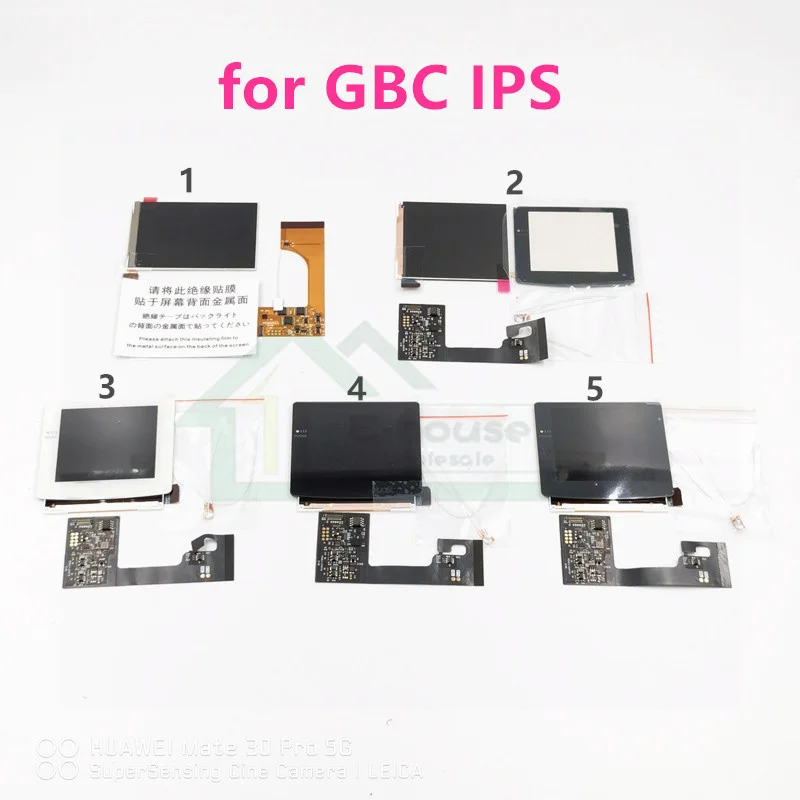 10pcs for GBC IPS LCD High Brightness iPS Backlight Kit LCD Screen for ...