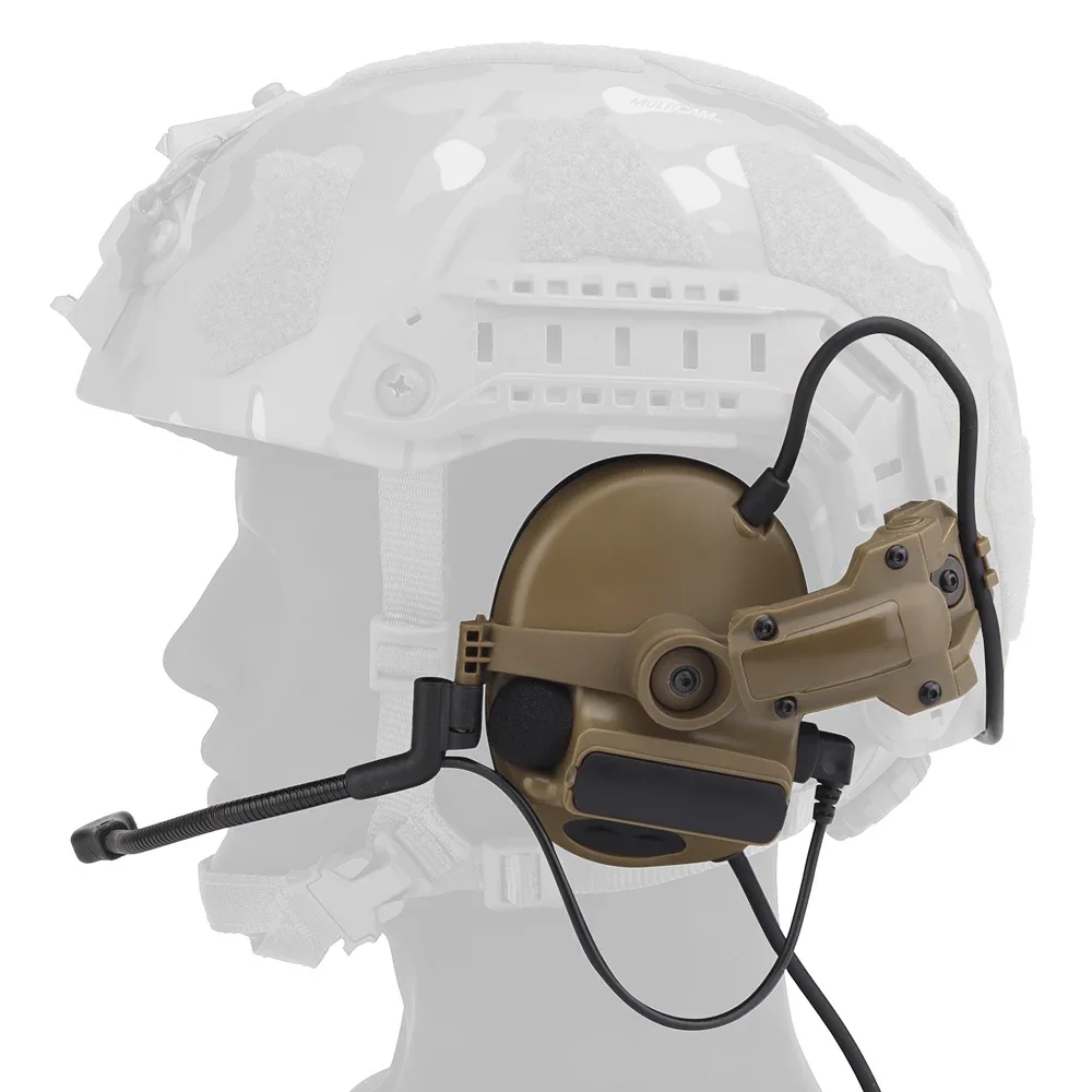 COM-TAC-Destac-vel-Headband-Tactical-Headset-OPS-Fast-Helmet-ARC-Rail ...