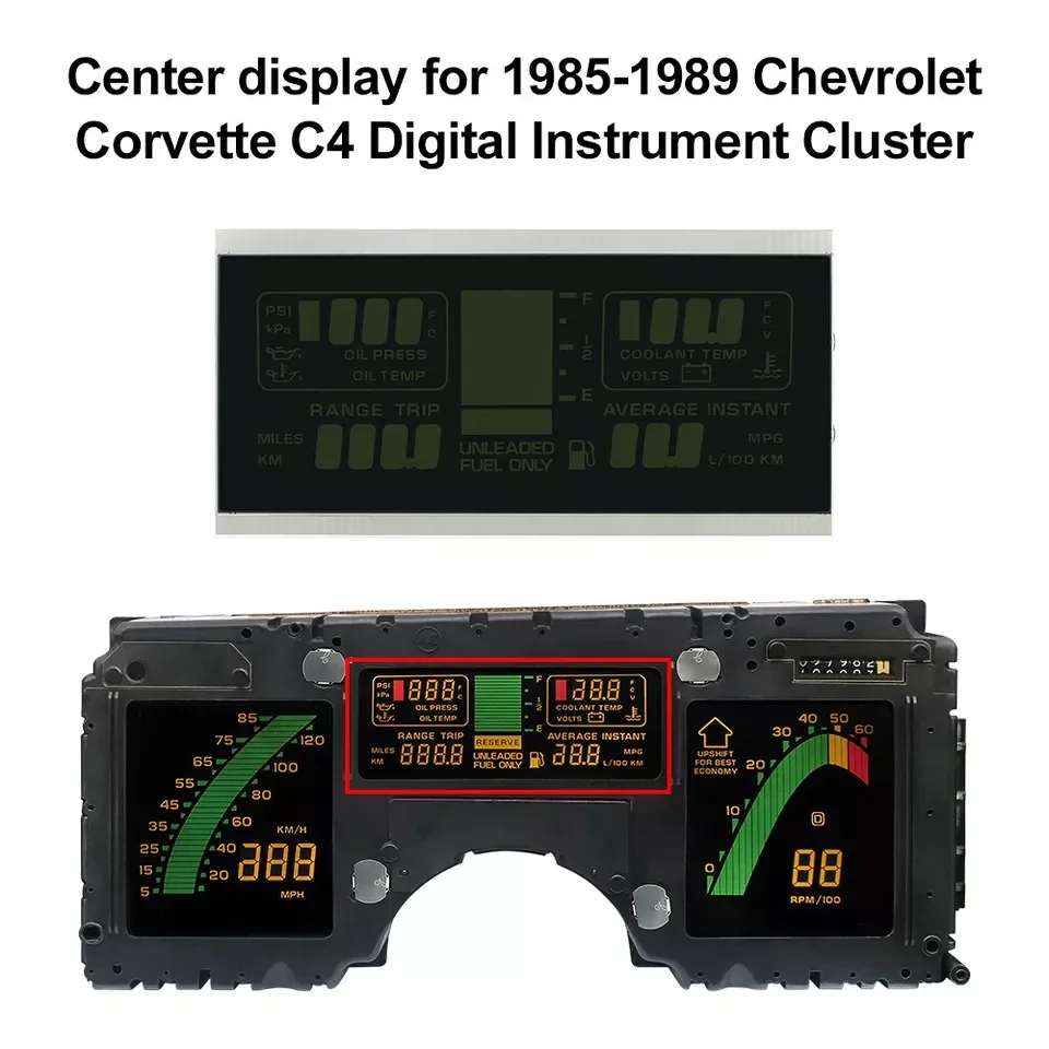 Middle-Center-LCD-display-for-1985-1989-Chevrolet-Corvette-C4-Digital ...