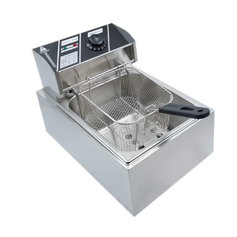 6L-81-Electric-Fryer-Single-Cylinder-Single-Sieve-Deep-Fryer-Chips-Fry ...