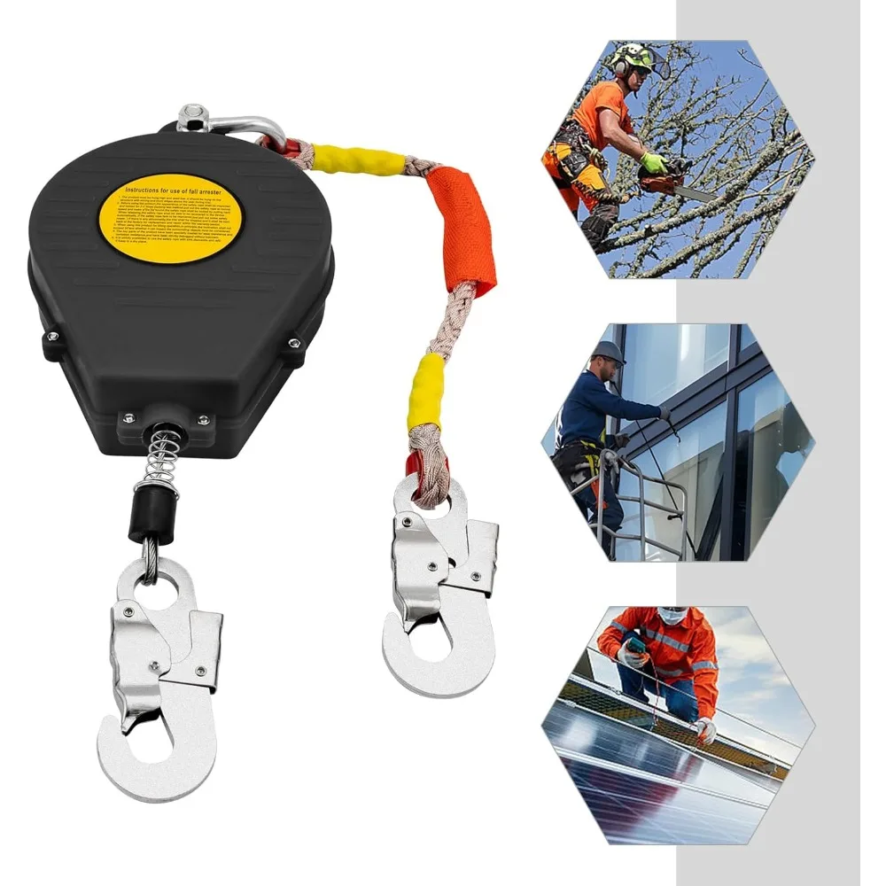 49ft-Self-Retracting-Lifeline-330lbs-Fall-Arrester-Fall-Protection-with ...