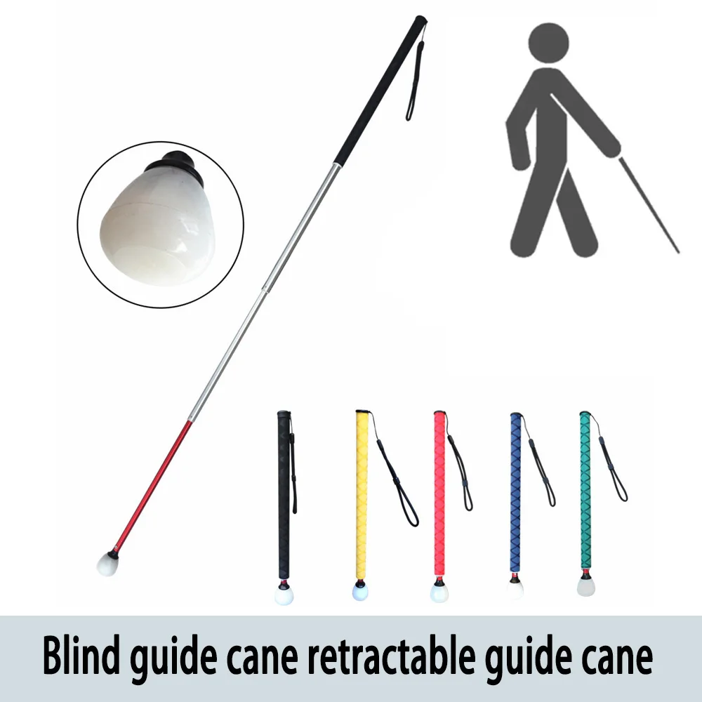 7-Sections-Telescopic-Aluminum-Guide-Cane-Portable-Walking-Stick-for ...