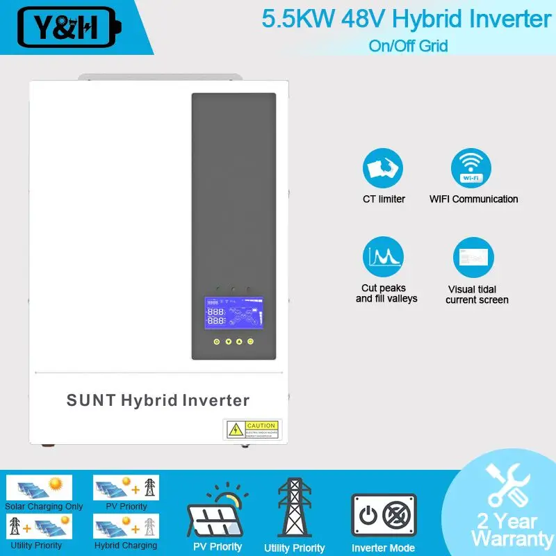 Hybrid-Inverter-5-5KW-48V-Solar-MPPT-Charger-Max-500V-PV-Input-AC220V ...