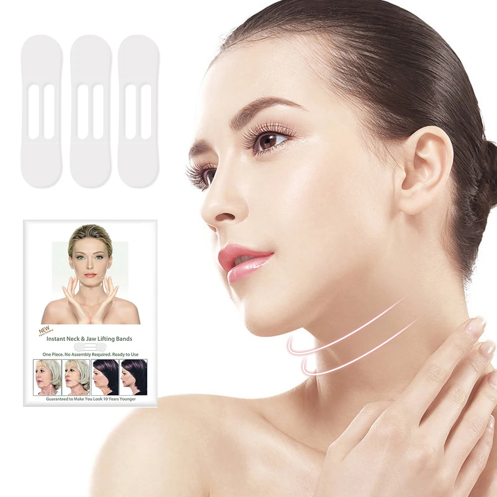10pcs Transparent Neck Lifting Patches Waterproof Elasticity Invisible ...