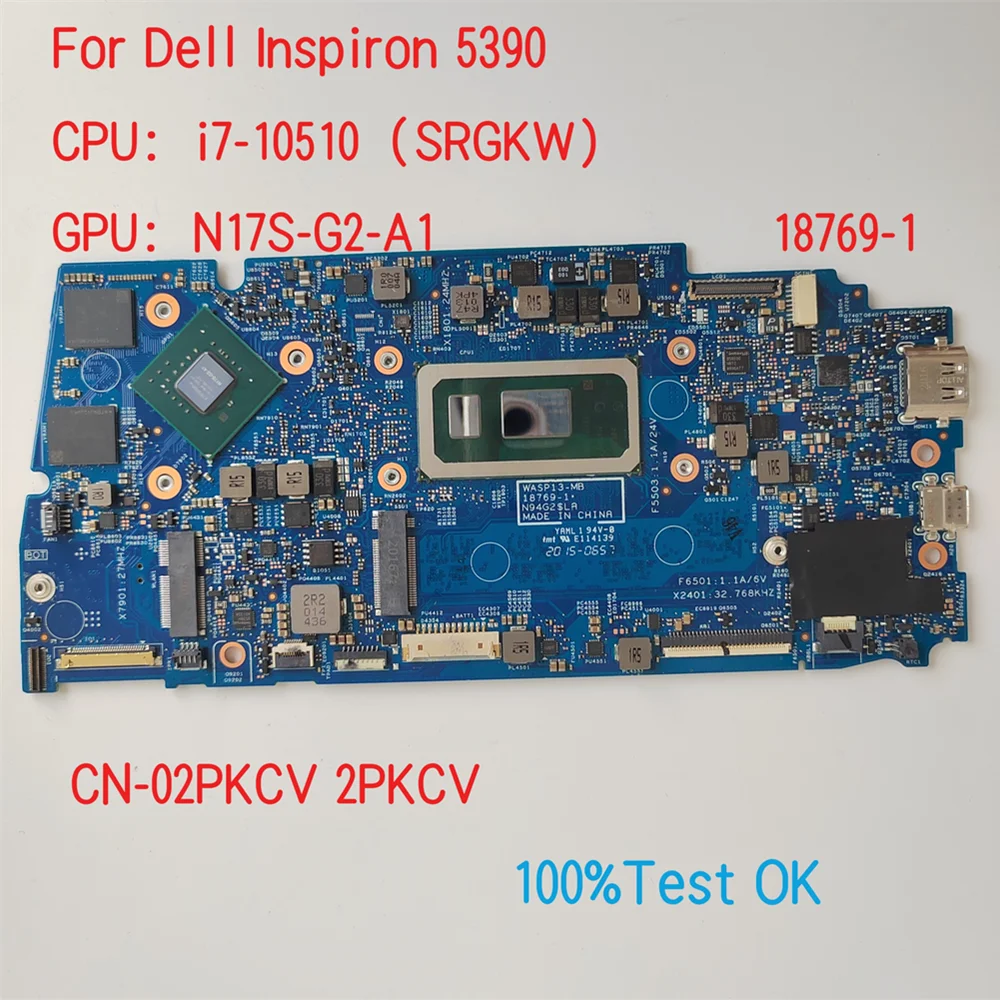 18769-1-For-Dell-Latitude-5390-Laptop-Motherboard-With-CPU-i7-10510-CN ...