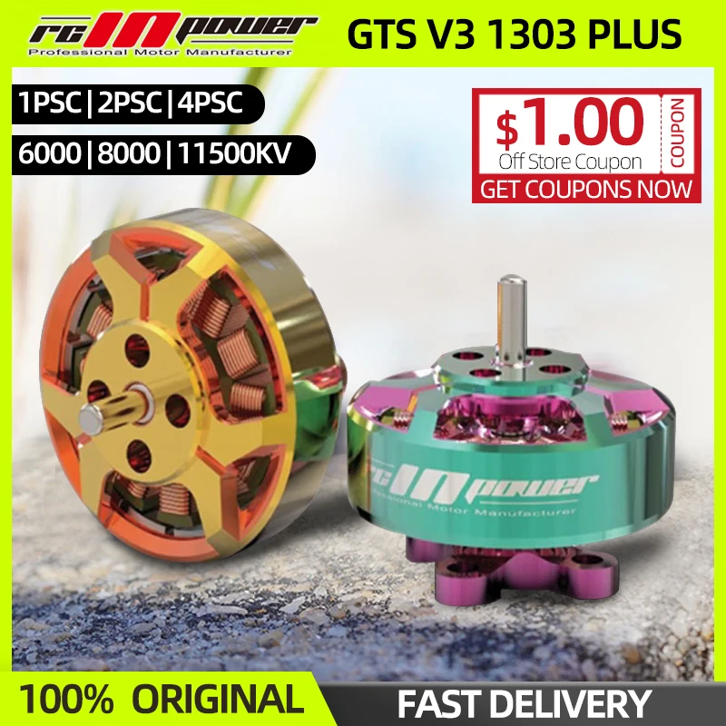 New-Upgrade-1-2-4PCS-Rcinpower-GTS-V3-1303-Plus-Brushless-Motor-6000 ...